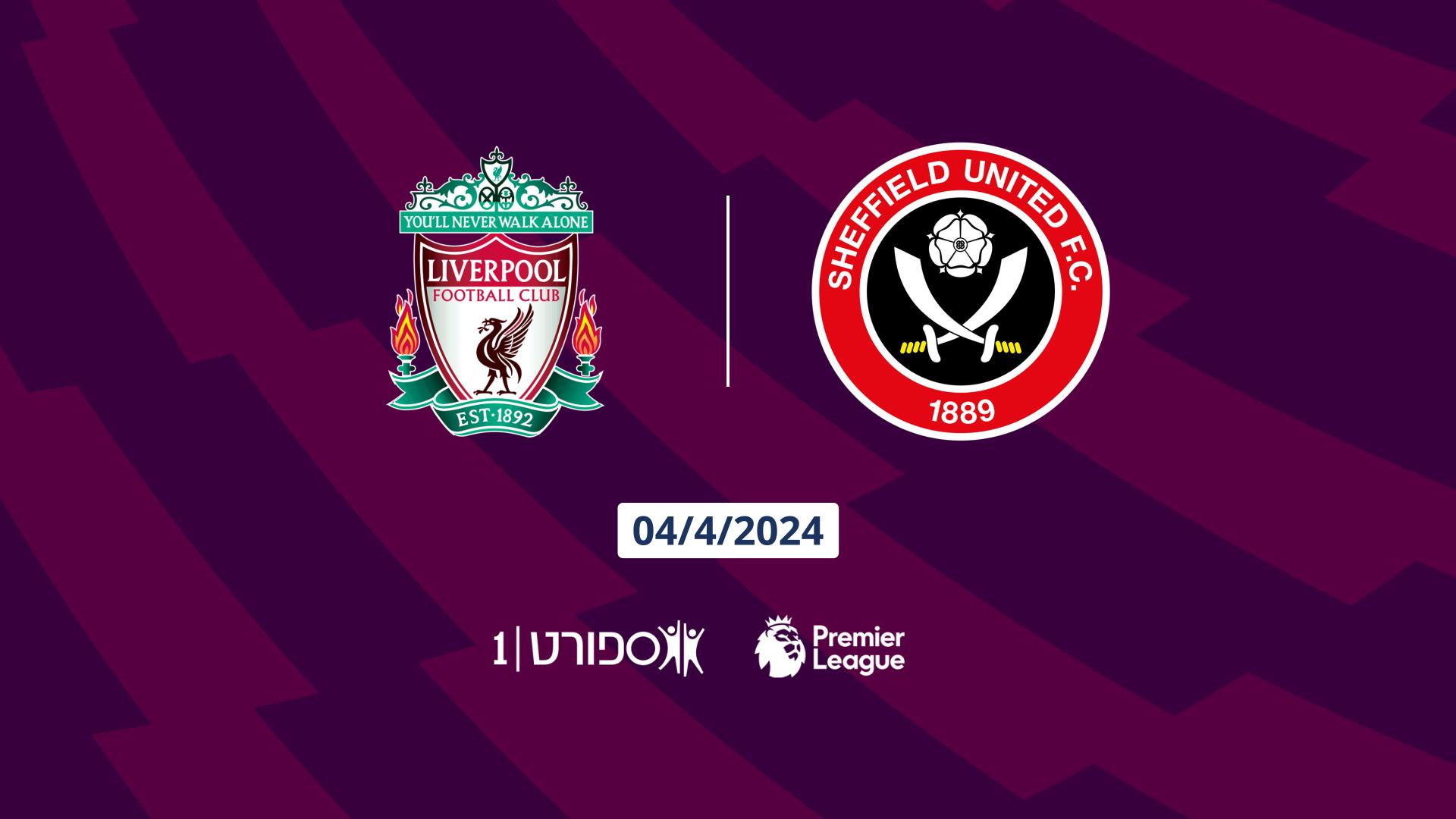England EPL Liverpool vs Sheffield United FC 04/04/2024 Score365
